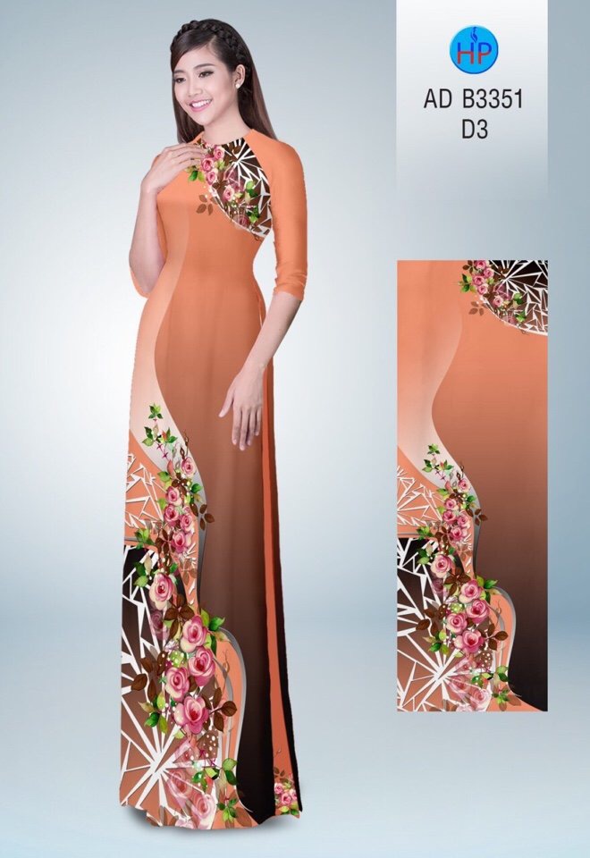 Vải áo dài hoa hồng AD B3351 - 1001 Mẫu Vải Áo Dài Đẹp Đang Được Ưa Chuộng Nhất